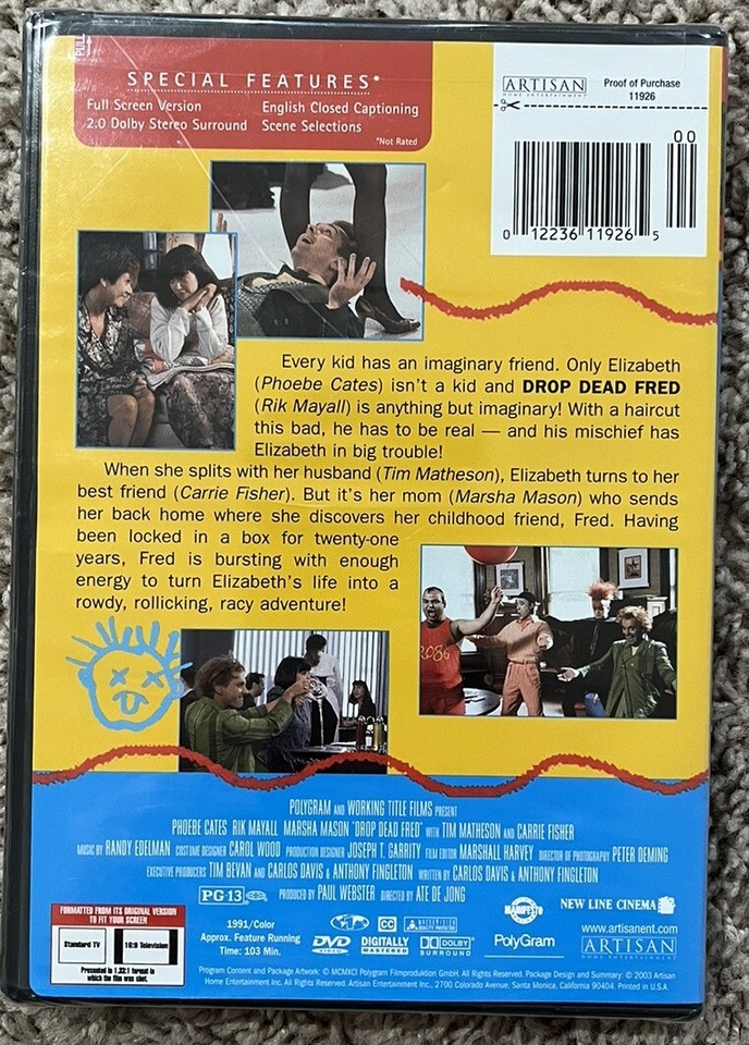 Drop Dead Fred (DVD, 2003) Phoebe Cates - Brand New!!! Very Rare!!! OOP ...