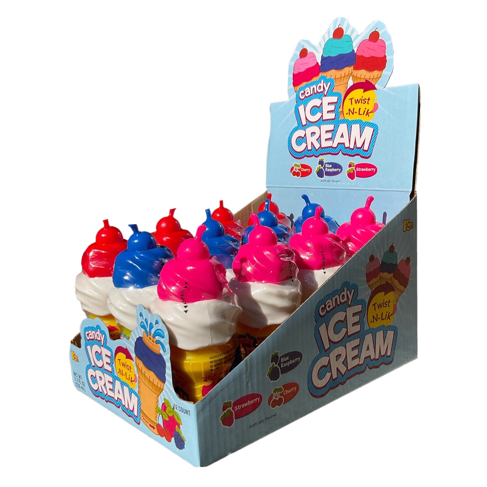 Twist 'N' Lick Candy Ice Cream Novelty Full Box of 12 (7.7 Fl Oz ) Each ...