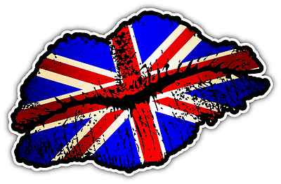 United Kingdom England Lips Kiss Car Bumper Window Vinyl Sticker Decal ...