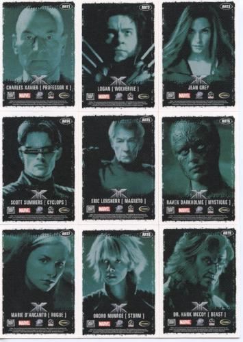 X-Men: The Last Stand Movie Art & Images of the X-Men Chase Card Set 9 ...