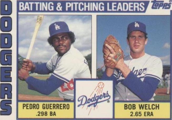 1984 Topps - Team Checklist Pedro Guerrero, Bob Welch #306 Tiffany for ...