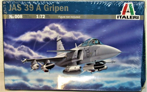 Italeri #008 JAS 39 A Gripen Airplane Model Kit - 1:72 Scale - NIB NOS ...