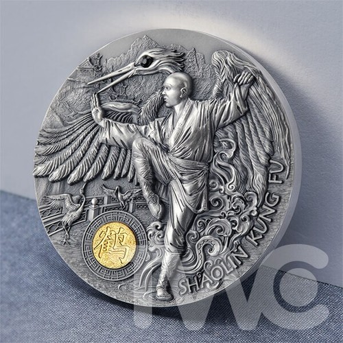Shaolin Kung Fu Crane Martial Arts Styles 2 oz Silver Coin 5$ Niue 2022 ...