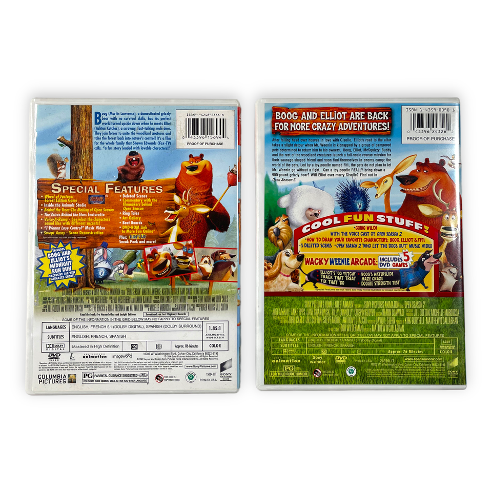 Open Season Collection Movie 1 and 2 (DVD) | eBay