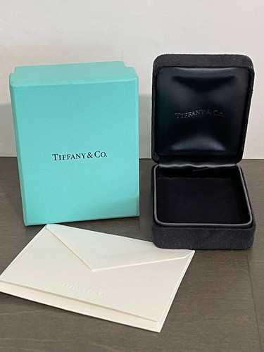 Tiffany & Co. Black Suede Necklace Presentation Box Set with Card ...