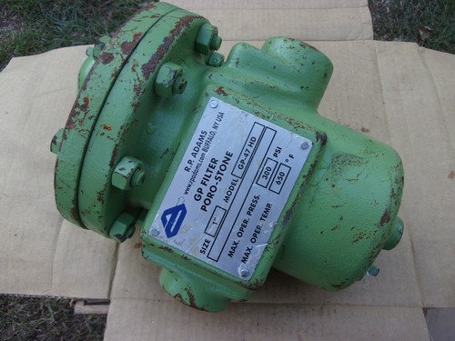 RP Adams 1'' NPT GP Air Gas Pipe Line Stream Filter Poro-Stone Model ...