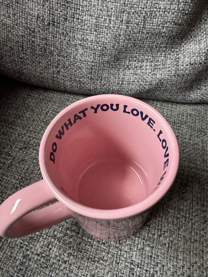 Life Is Good Candy Cane Heart Mug Himalayan Pink NEW | eBay