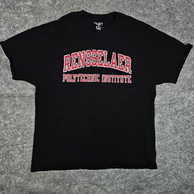 RPI Rensselaer Polytechnic Institute Graphic T Shirt Adult XL Black ...