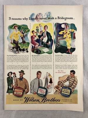 Vintage Wilson Brothers Men's Wear, International Silver Ad, 1942 | eBay
