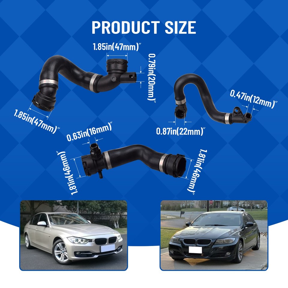 Hoses Radiator Coolant Water Hose Pipe Kit for BMW 3Series E90 328i X1 ...