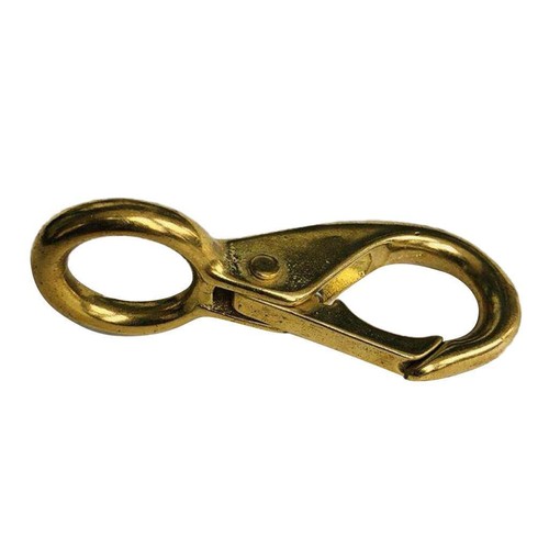 High Strength Solid Brass Spring Snap Clip With Fixed Eyelet For Marine ...