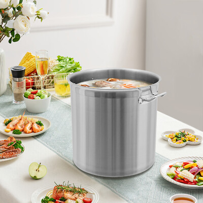 35QT Stainless Steel Seafood Boil Pot With Basket Heavy Duty Cooking ...