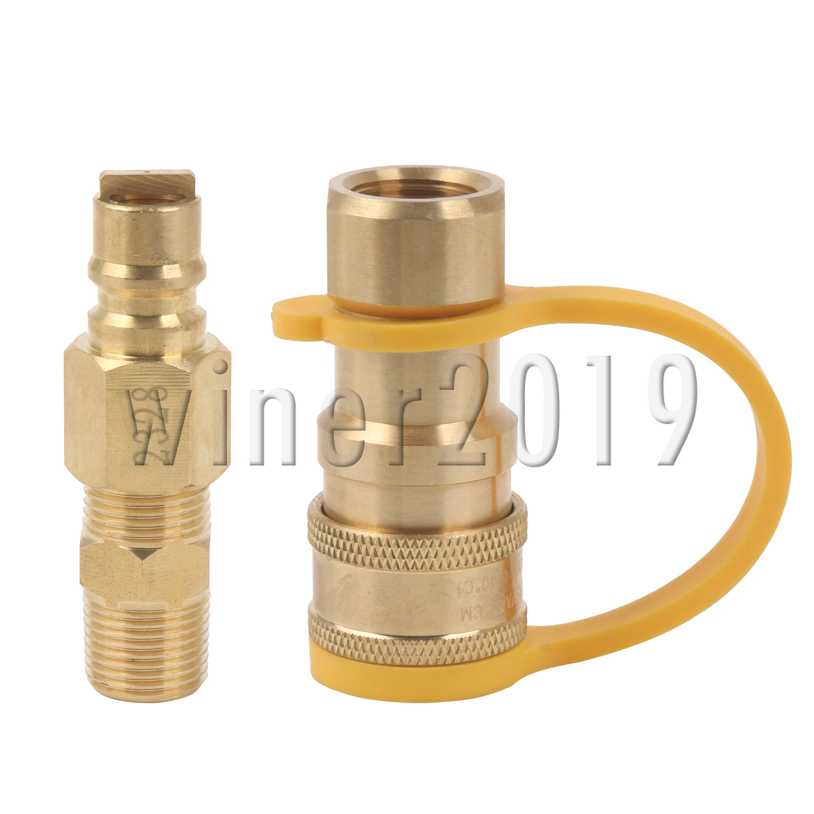 Solid Brass 3/8 Inch Natural Gas Quick Connect Fittings Female Thread ...
