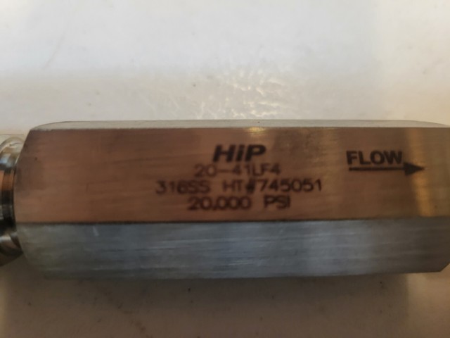 HiP 20-41LF4 & HT- G9404 316SS Soft Seat Check Valve 20 000 psi for ...