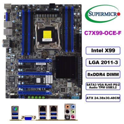 Supermicro LGA2011-3 Motherboard C7X99-OCE-F Intel X99 DDR4 for Intel ...