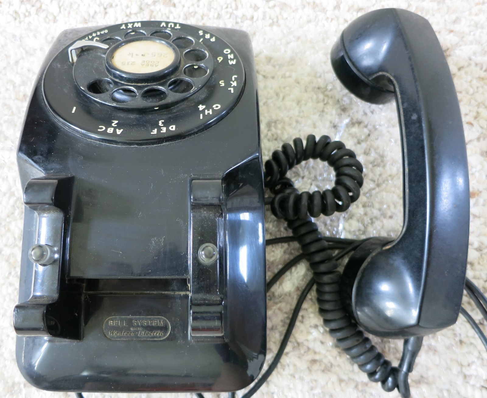 Vintage Western Electric Black Rotary Phone CD500 G1 Handset, Tested ...