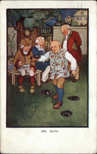 Colonial Men Playing Quoits Game c1910 Vintage Postcard | eBay