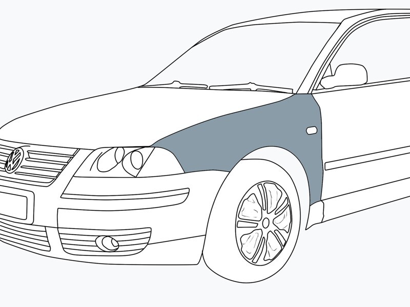 Kotflügel passend für VW PASSAT B5 3BG LINKS LD7W | eBay.de
