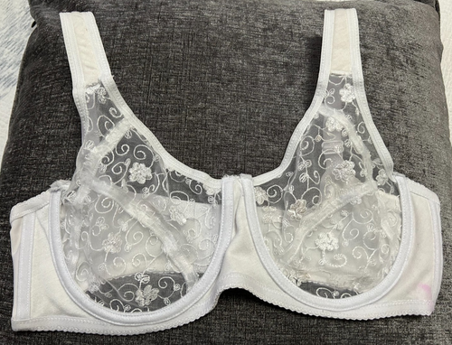 Gently used sheer white lace bra | eBay
