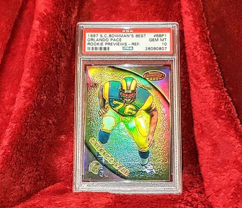 ORLANDO PACE 1997 STADIUM CLUB BOWMAN BEST BBP1 REFRACTOR RC PSA 10 🔥 ...