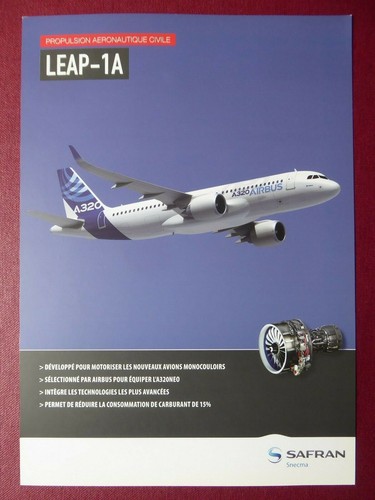 2013 DOCUMENT SAFRAN SNECMA CFM LEAP-1A AIRCRAFT ENGINE AIRBUS A320neo ...