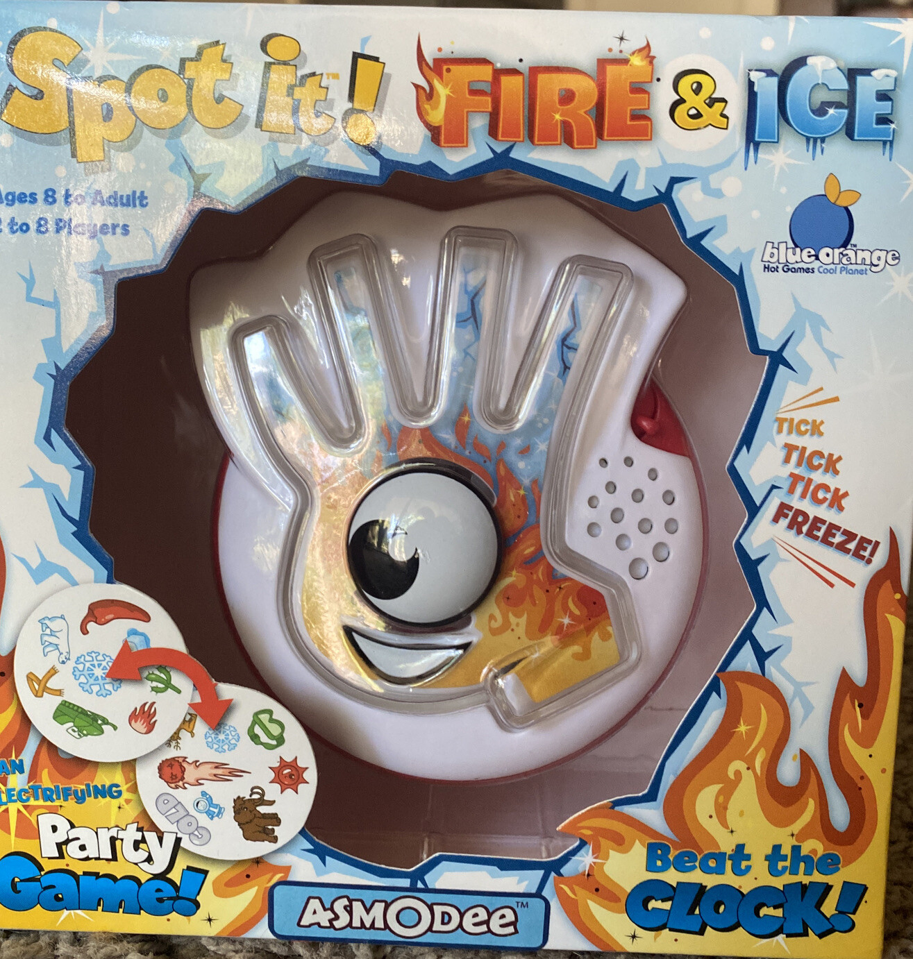 Spot It party game Fire&Ice, Blue Orange | eBay