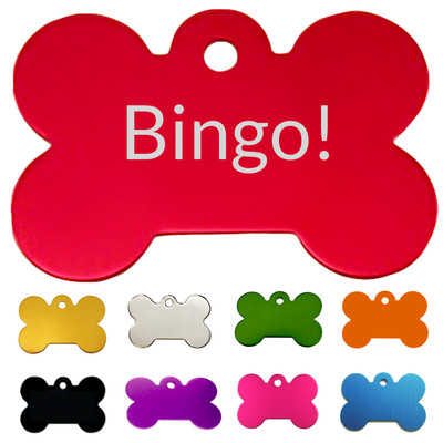 Large Dog Bone Tag. Custom Engraved ID Tag. Pet Tag. Personalized Dog ...