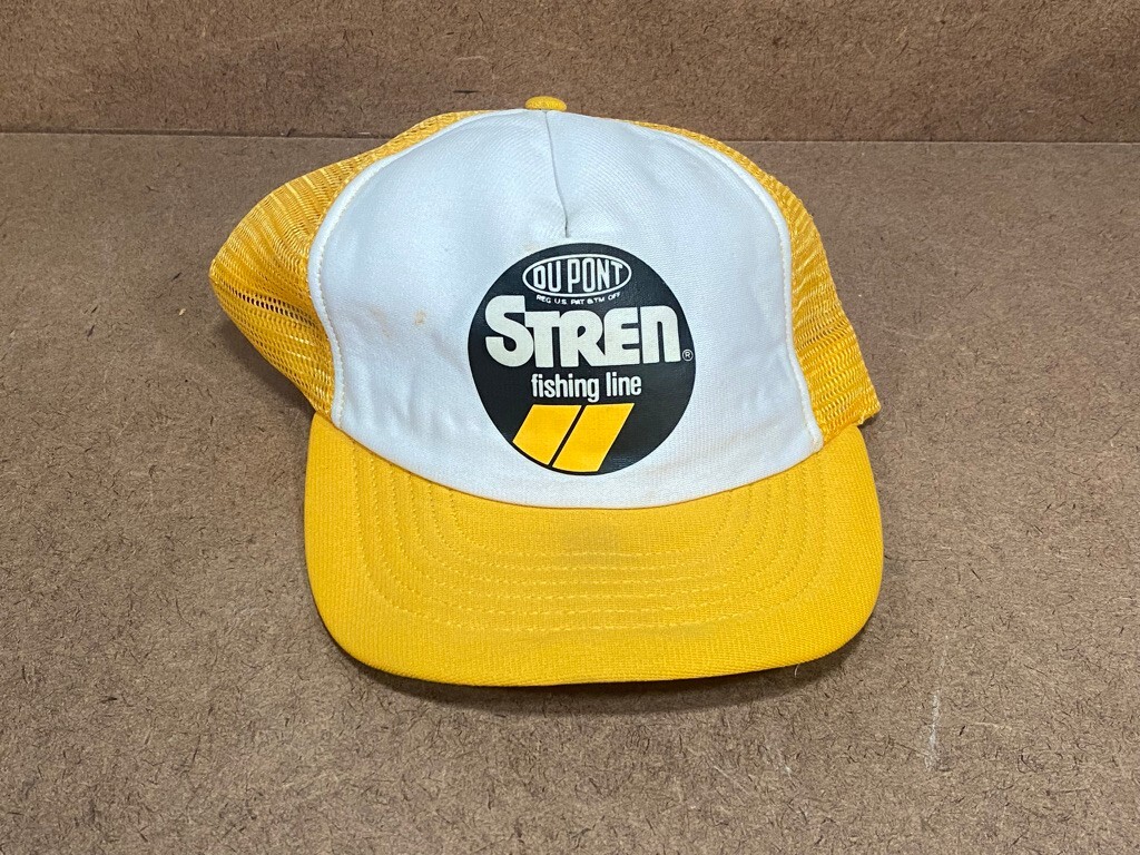 Vintage DuPont Stren Fishing Line Snapback Trucker Hat Cap Mesh | eBay