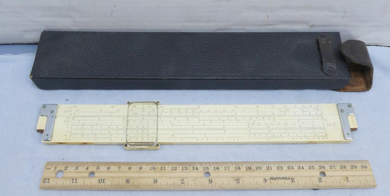 Old K-E Keuffel & Esser Log Log Duplex Decitrig Slide Rule Model 4081-3 ...