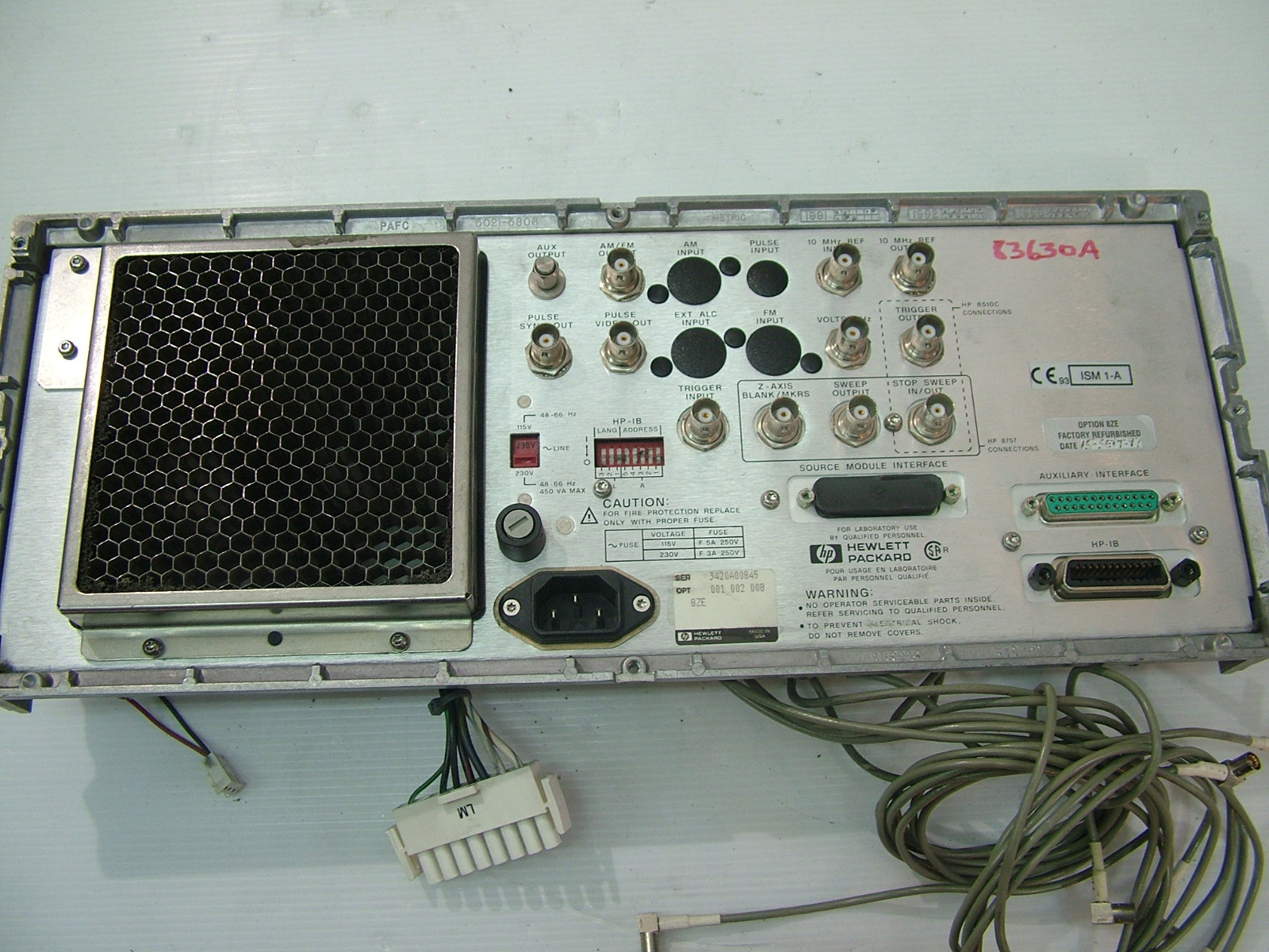 HP 83630A Synthesized Sweeper Name Plate for sale online | eBay