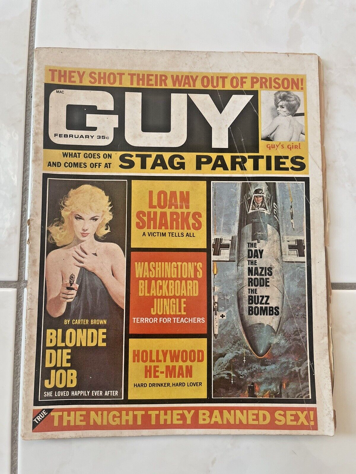 Vintage Men’s Guy Pulp Magazine Action Nazi Sex Ladies Adventure ...