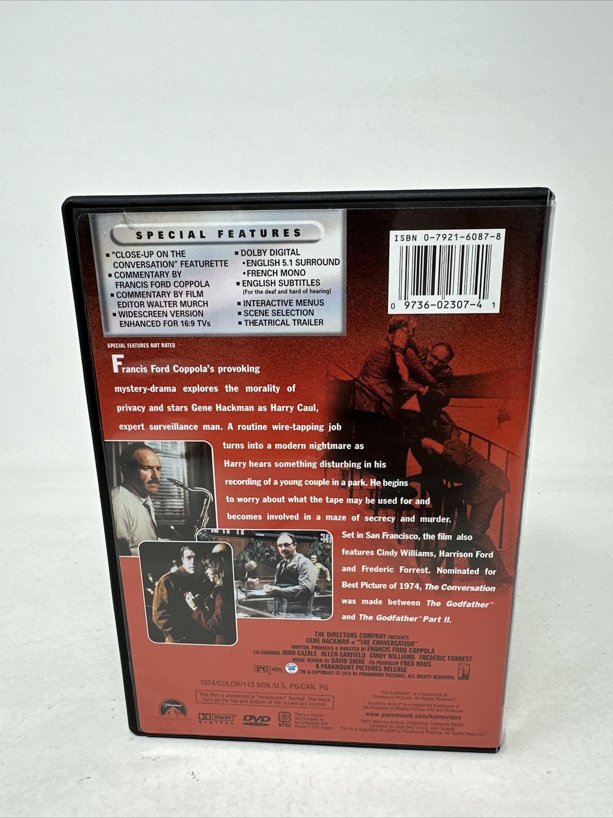 The Conversation (DVD, 2000, Widescreen, VERY NICE DISC!, Gene Hackman ...