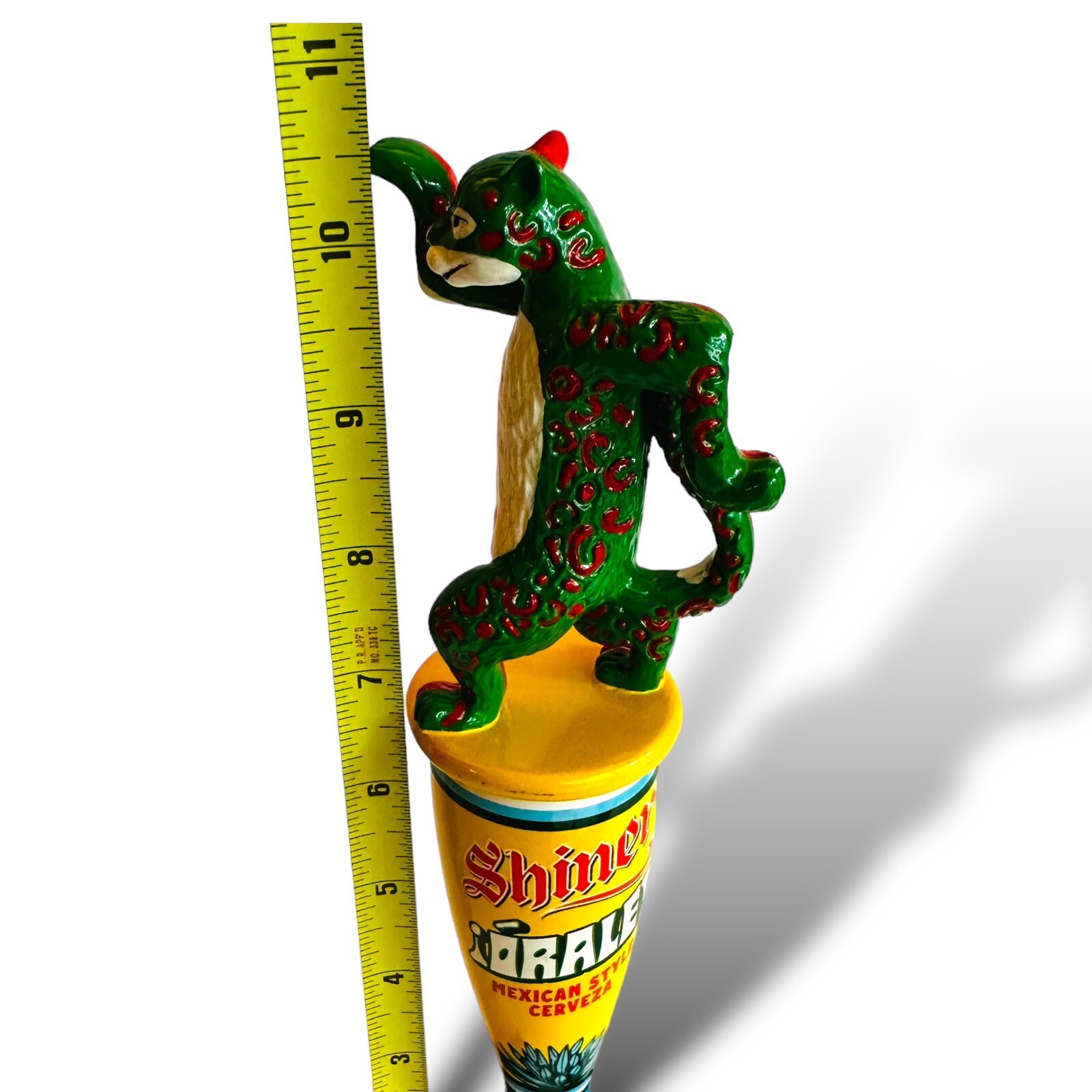 Shiner Orale Mexican Style Cerveza Beer Tap Handle Red Green Cheetah ...