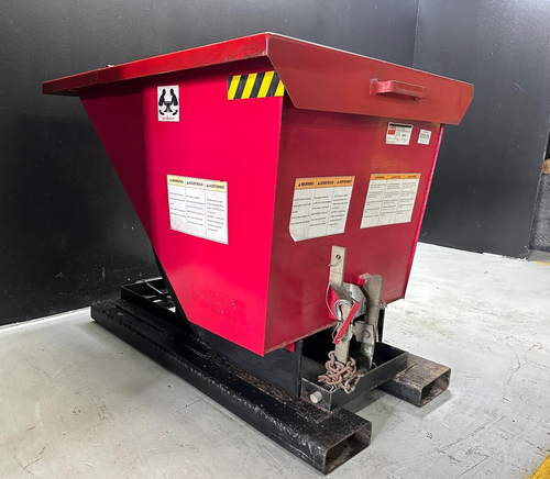 DAYTON Self Dumping Hopper: Std Hopper, Steel, Casters Not Included ...