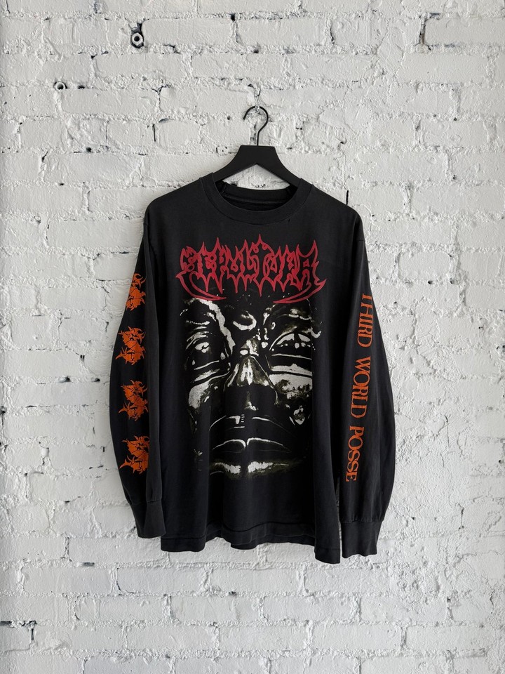 Vintage 1992 Sepultura Band "Third World Posse" Long Sleeve Band Tee ...
