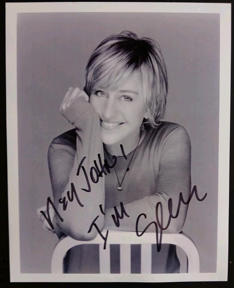 ELLEN DEGENERES AUTOGRAPH 8x10 Photo 'Ellen' TV Show Comedian | eBay