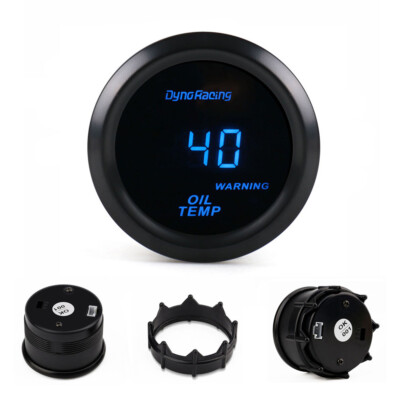 Universal 2'' 52mm Oil Temperature Gauge Blue Digital LED Oil Temp ...