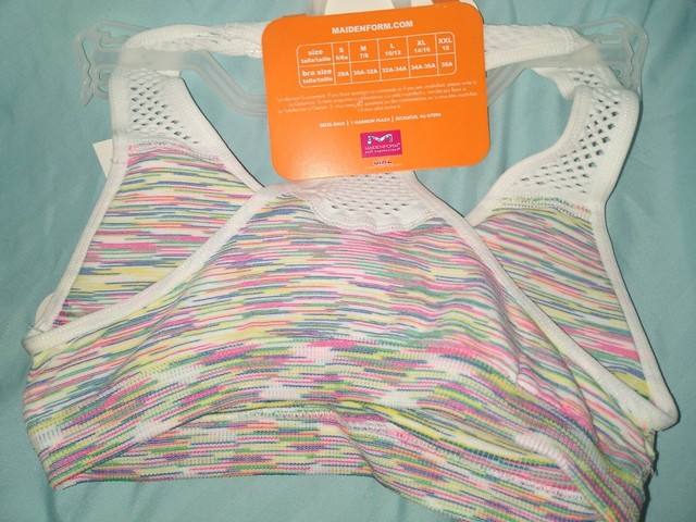 Maidenform Self Expressions Girls Size S 28a Rainbow Space Sports Bra ...