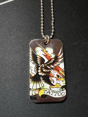 Authentic Stainless Steel Ed Hardy Dog Tag - Traditional Eagle ...