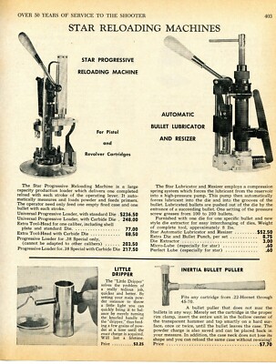 1968 Print Ad of Star Progressive Reloading Machine, Bullet Lubricator ...