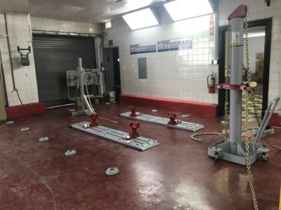 Auto Body Frame Machine Floor Rack System with ramps 10 TON Puller FREE ...