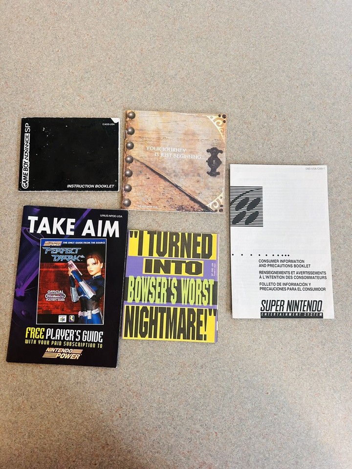 13 Super Nintendo and 1 N64 Manual Lot with Random Inserts! Mario Kirby | eBay