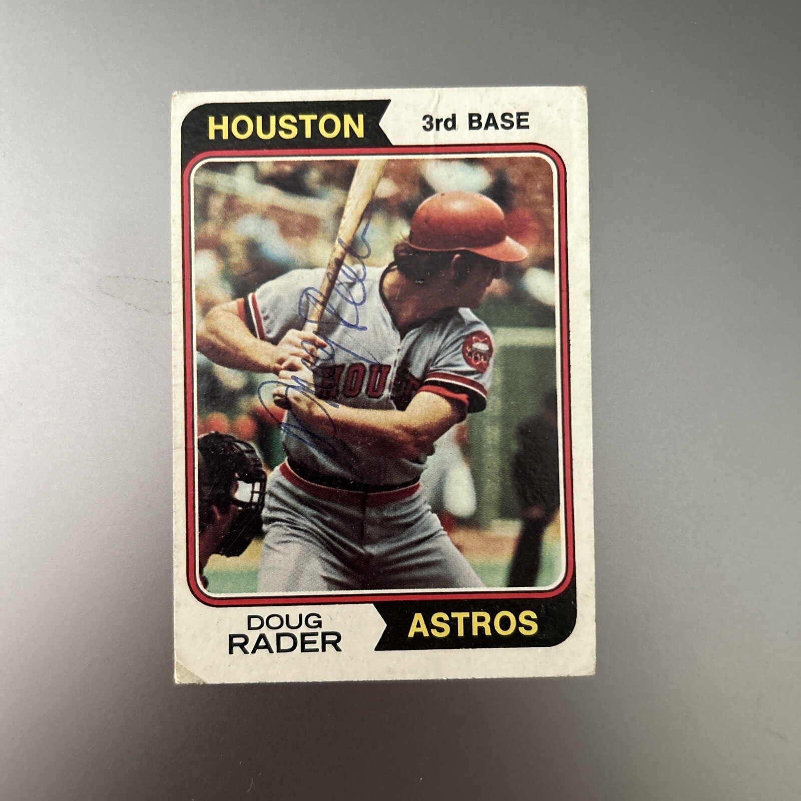DOUG RADER 1974 TOPPS AUTOGRAPHED SIGNED AUTO BASEBALL CARD | eBay