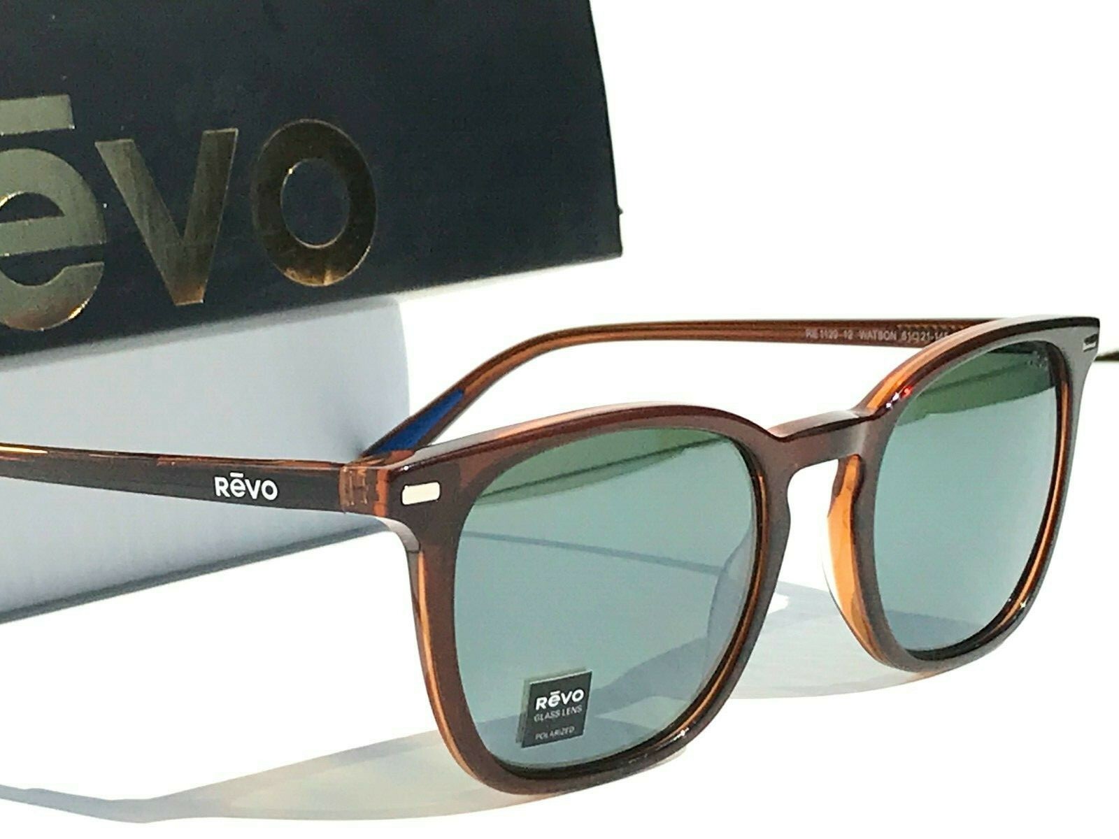 NEW Revo WATSON Brown Tortoise POLARIZED SG50 Glass Lens Sunglass 1129 ...