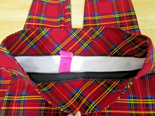 Torrid Betsey Johnson Plaid Panel Pixie Knit Pant Size 1X Red | eBay