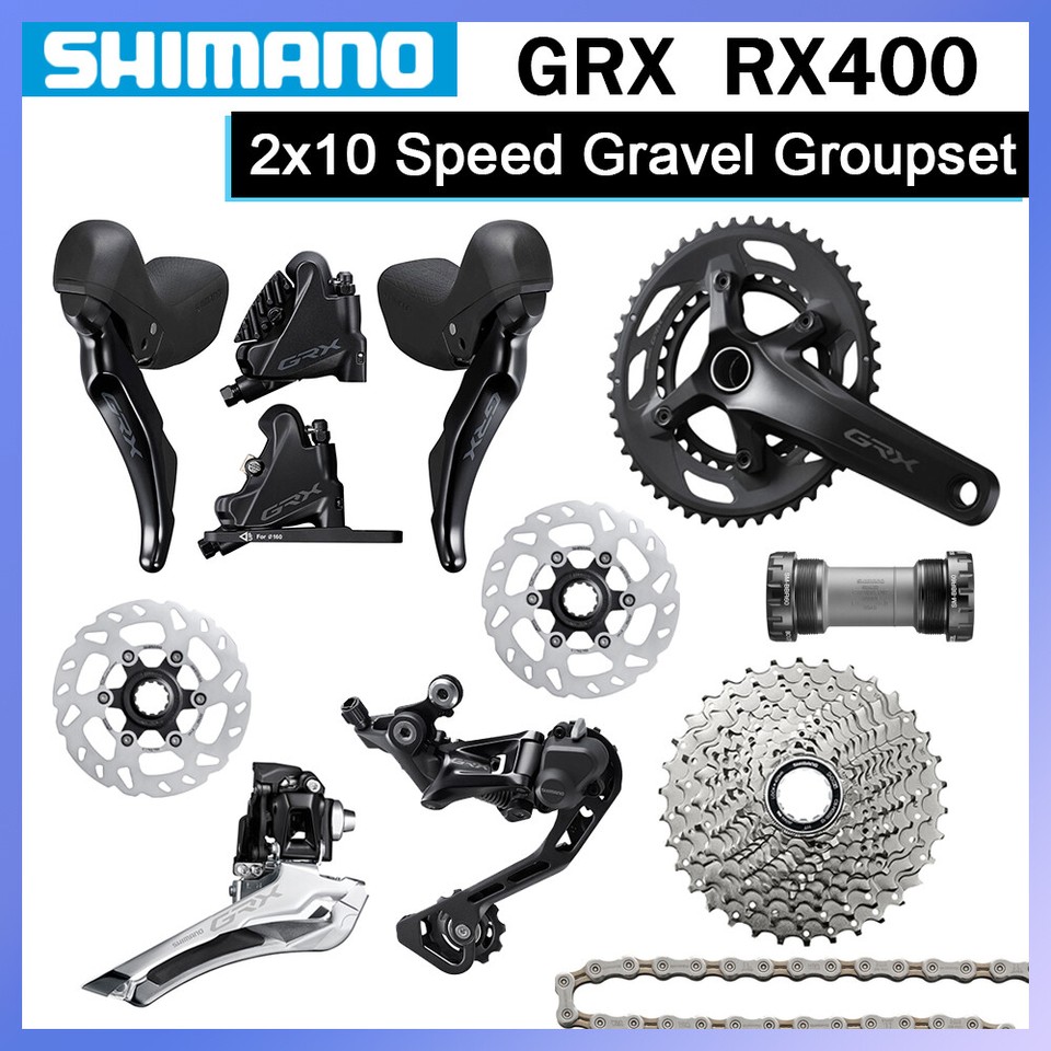 New Shimano GRX RX400 2x10-speed Gravel Road Disc Brake Groupset RX600 ...
