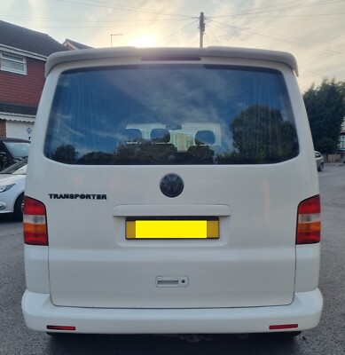 VW VOLKSWAGEN TRANSPORTER T5 T5.1 WINDOW VAN WHITE TAILGATE BOOT WITH ...