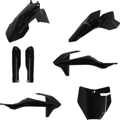 Acerbis Black Full Plastics Fairings Off-Road Adventure Body Kit ...