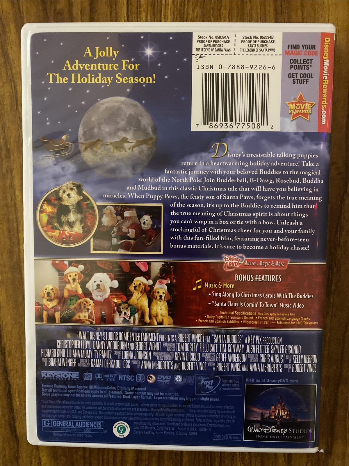 SANTA BUDDIES-Disney (DVD, 2009) Christopher Lloyd, Danny Woodburn ...