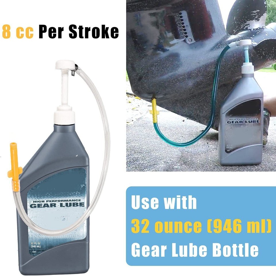 Marine Lower Unit Gear Oil Pump Manual Lube Change Boat Kit for Mercury ...